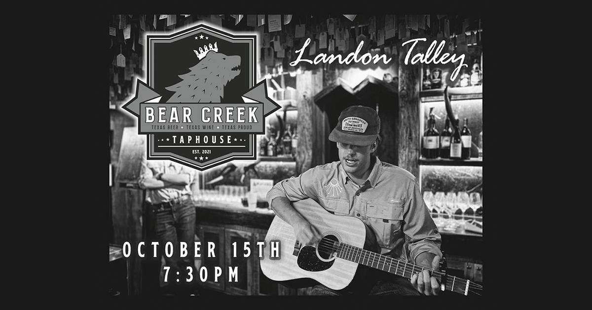 Landon Talley at Bear Creek Taphouse October 15th - Microplex News