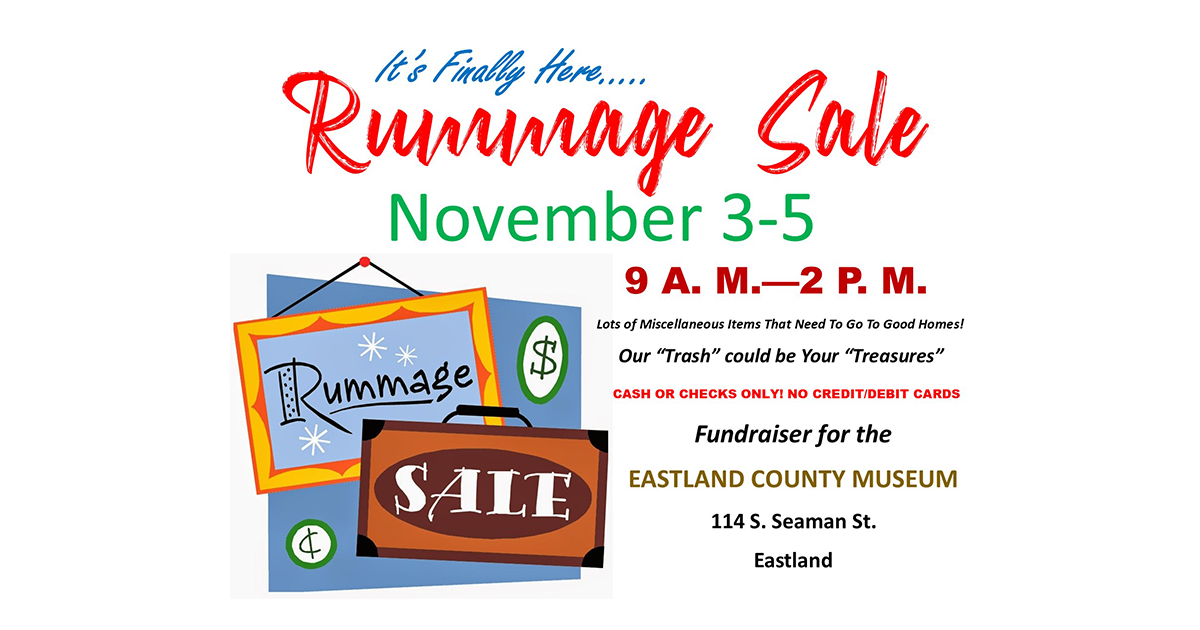 Eastland County Museum Rummage Sale - Microplex News