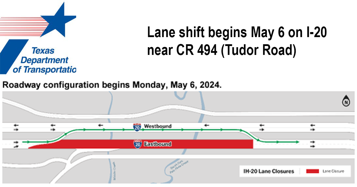 Rescheduled – Eastbound I-20 traffic shift rescheduled to Monday, May 6 ...